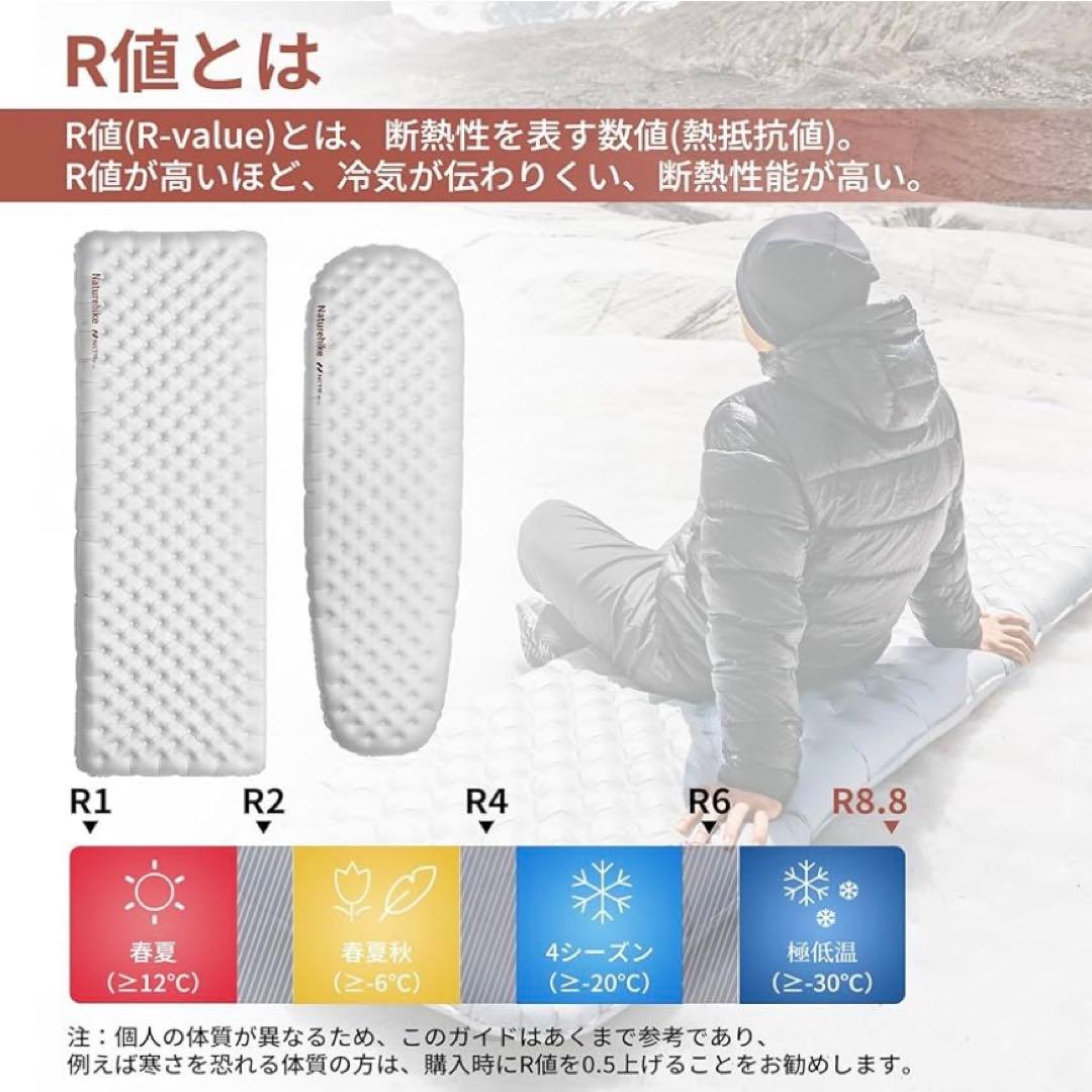 【9月末まで1万円引き】Naturehike 超軽量耐寒エアマット R8.8