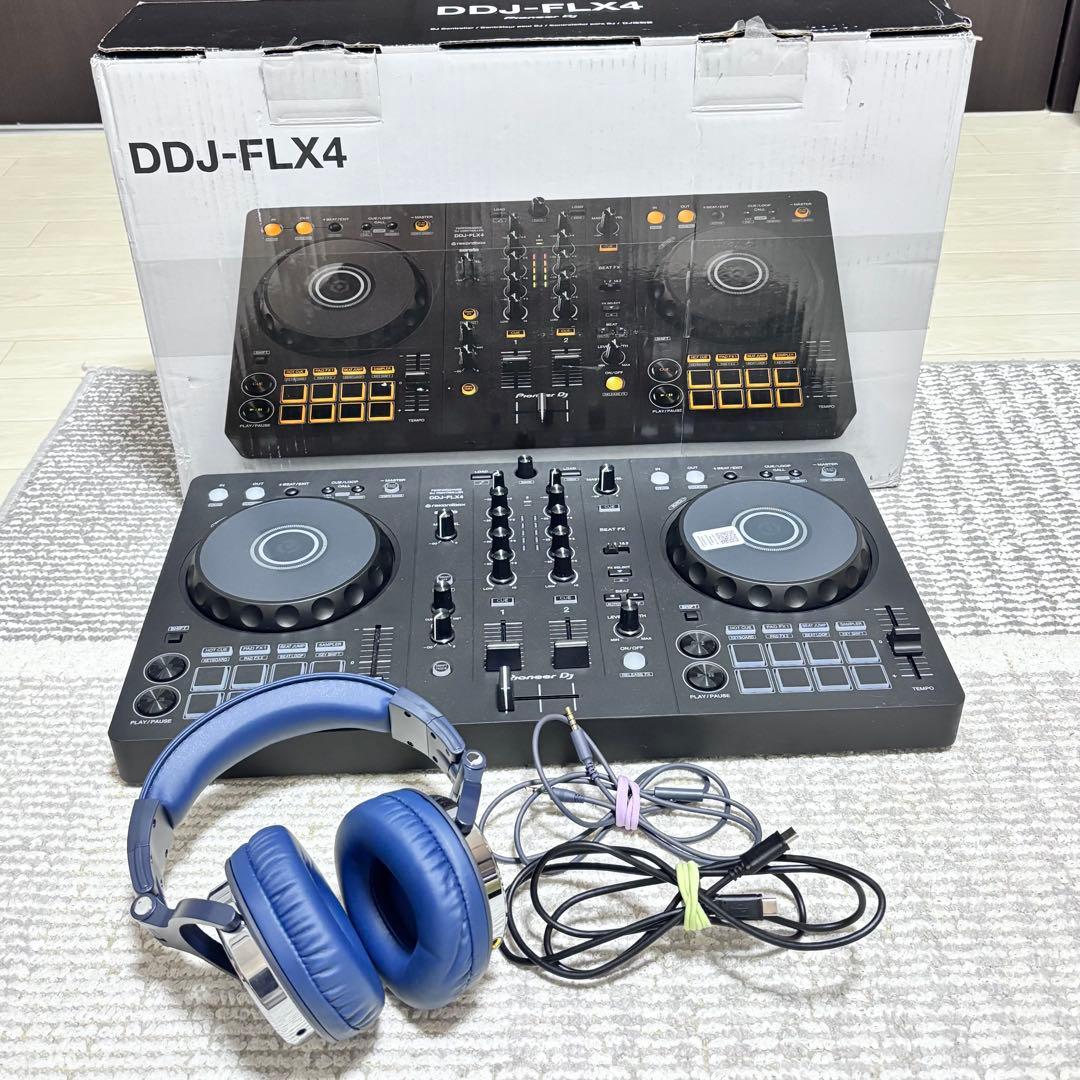 【未使用】Pioneer DDJ-FLX4 DJコントローラー&ヘッドホンセット