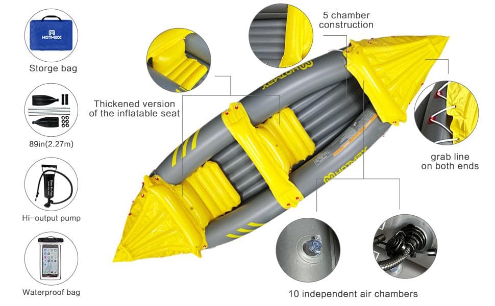 大漁!! 【送料無料】新品未開封 2人用 カヌー カヤック ゴムボート 釣り10