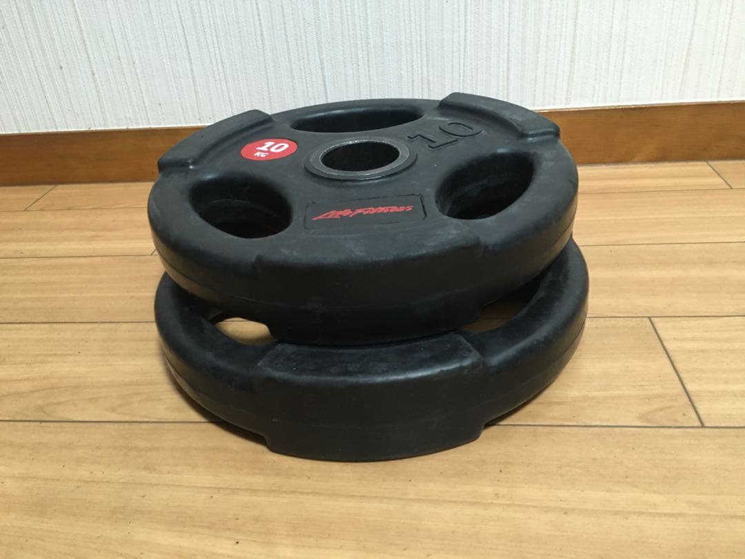 オリンピックプレートLifefitness 10kg x 2枚/穴径50mm