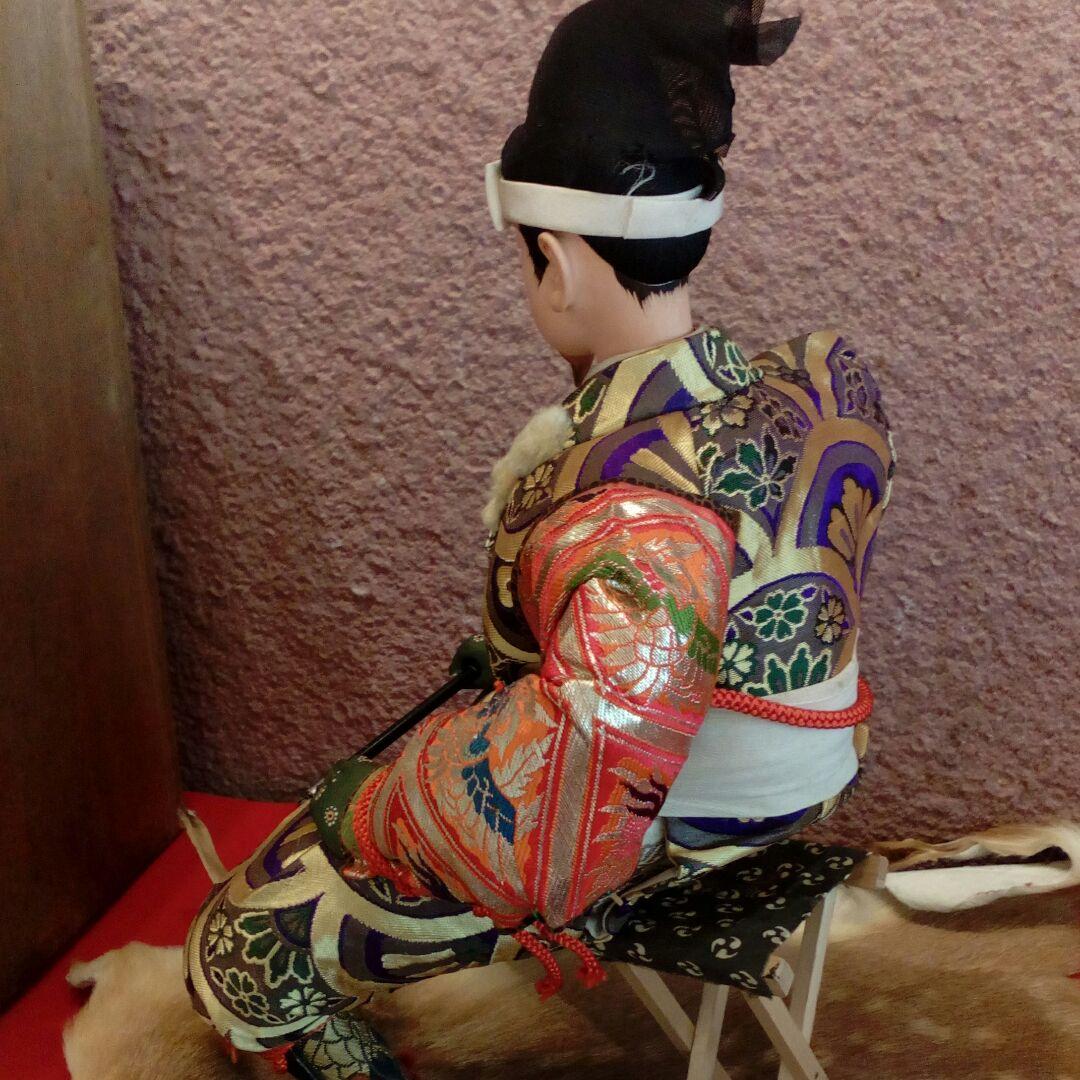 海外コレクター向名工人形師時代超絶技巧清村金豊初代作威風堂々　武将飾り当時置物品