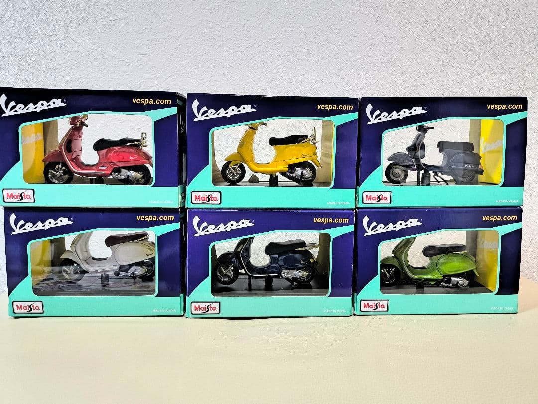 Vespa ミニカー 6台セット 1/18 スケール