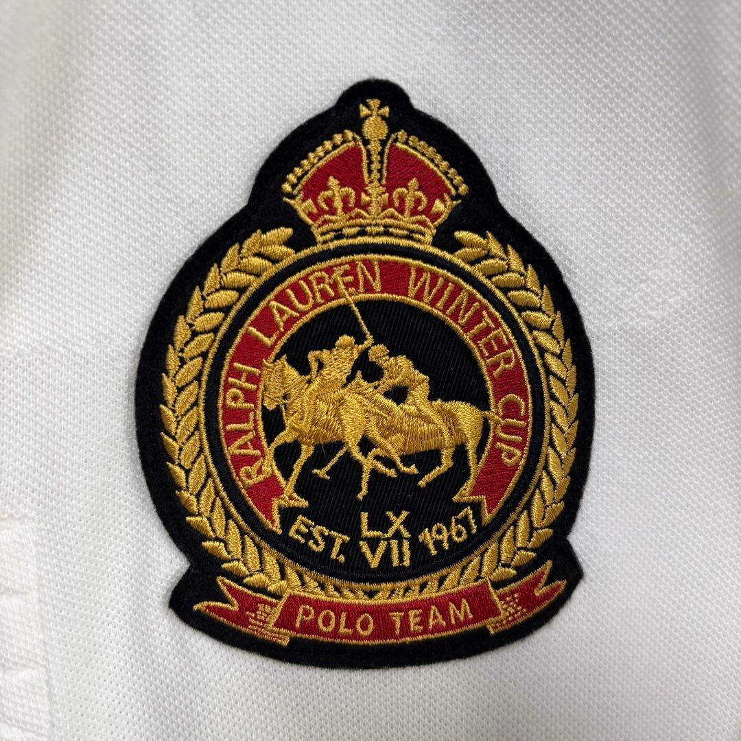 黒白POLO ポロ Ralph Lauren ラルフローレン 長袖ラガーシャツM