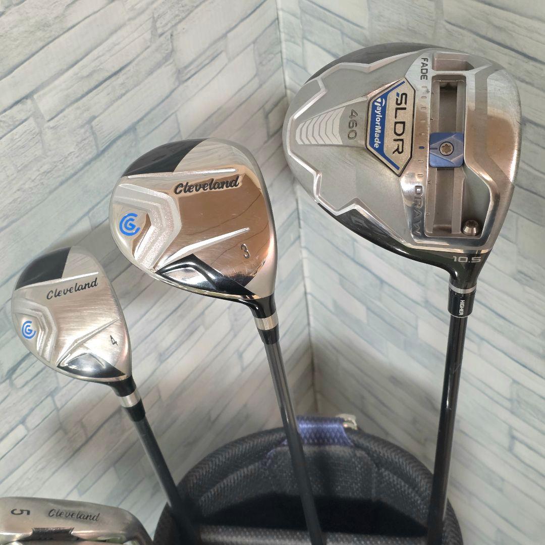 ゴルフクラブメンズセット クリーブランド テーラーメイド SLDR フルセット