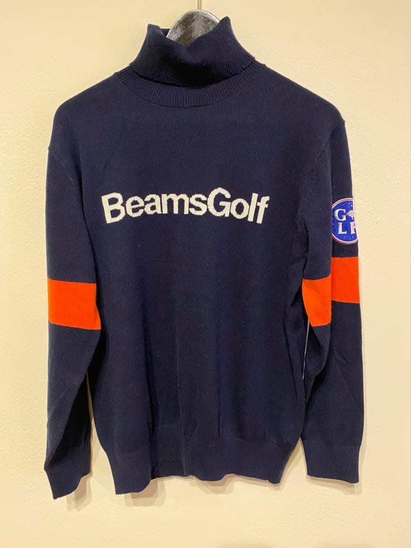 BeamsGolf ネイビー タートルネック セーター L