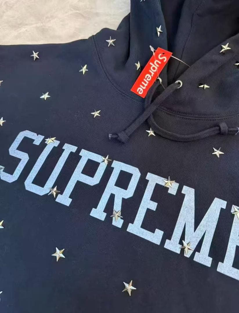 アイドル Supreme Stars Studded Hooded Sweatshirt
