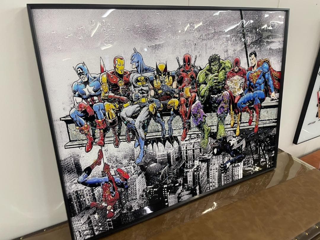 水晶絵　MARVEL　マーベル　絵画　壁掛け　絵　アートパネル　アメコミ　アート