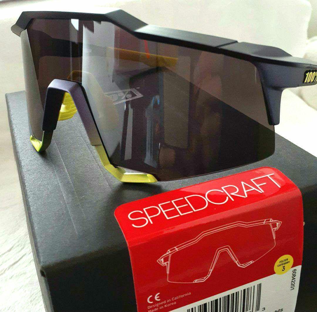 100% SPEEDCRAFT パープル イエロー ワンハンドレッド サングラス