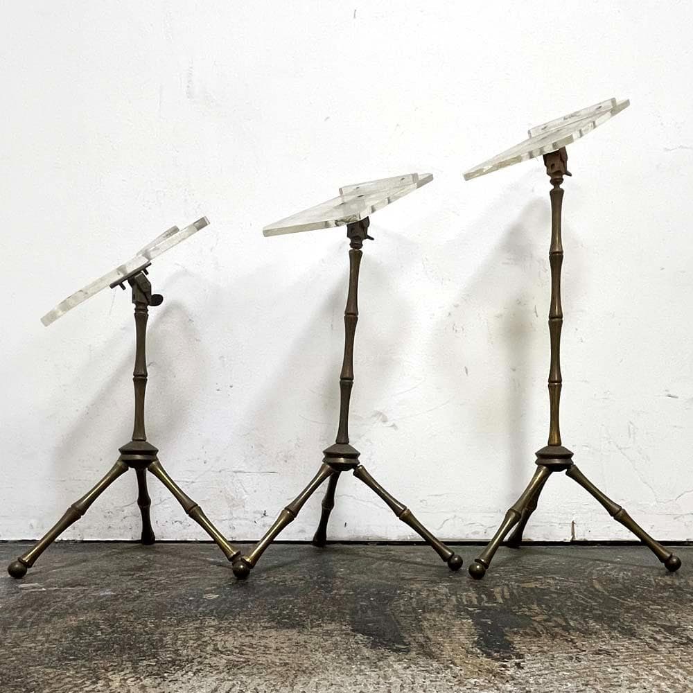 60s～70s ヴィンテージ ディスプレイシューズスタンド 真鍮脚/アンティーク