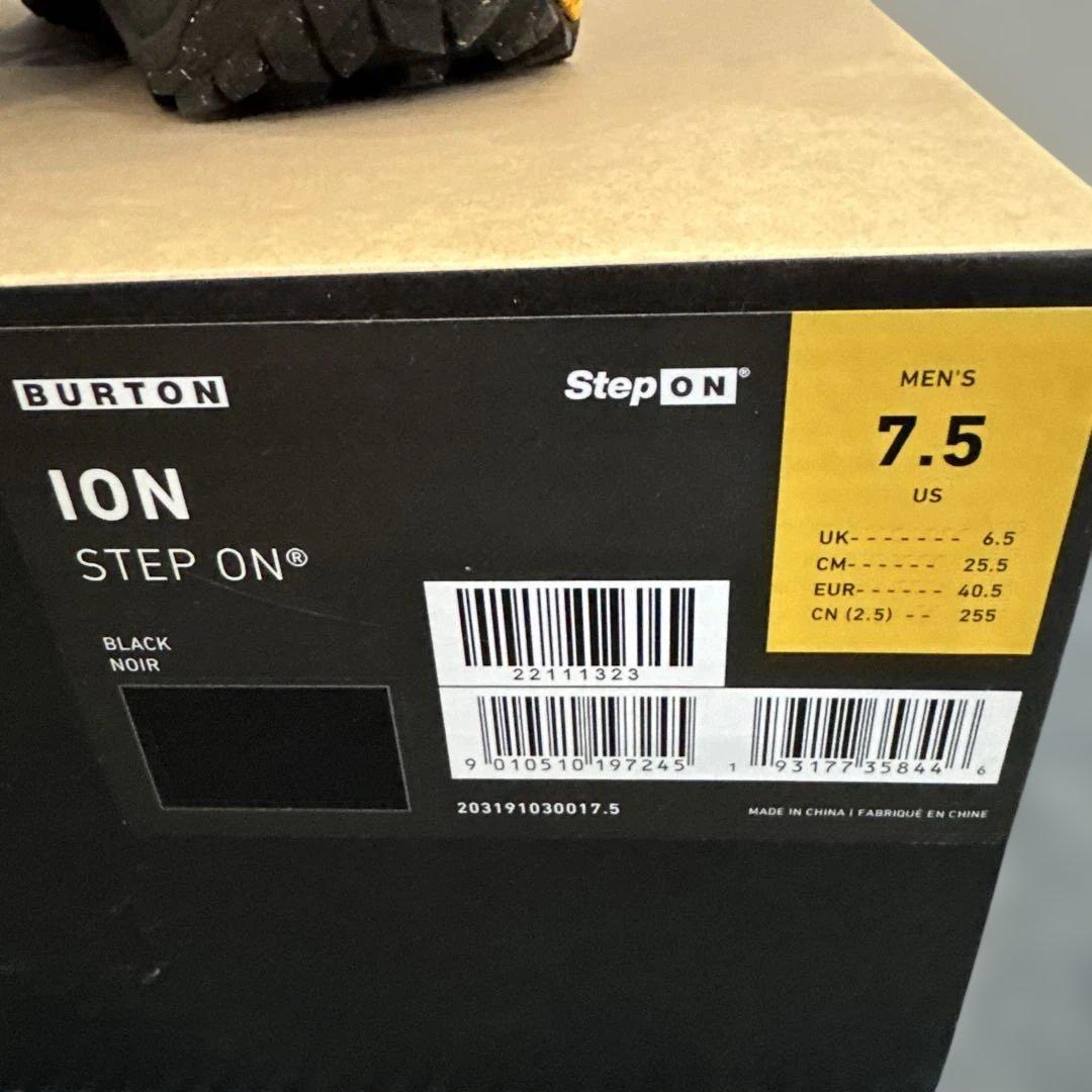 Burton ION Step On ブーツ 7.5 US ブラック