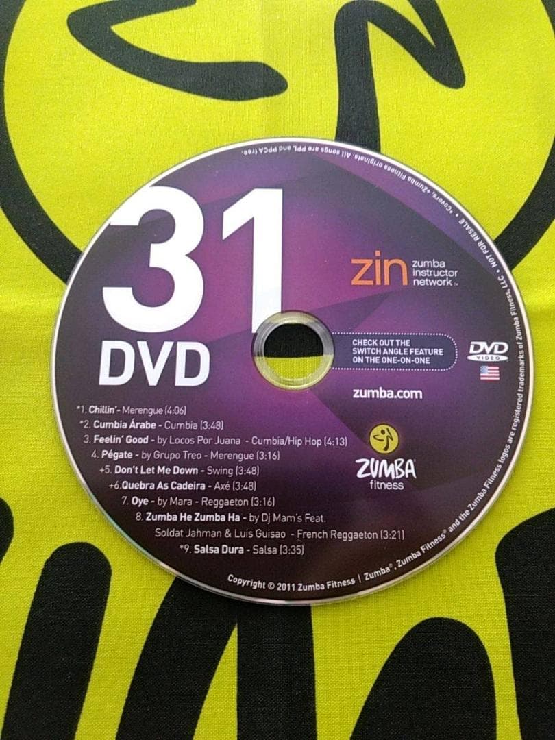 超希少！ ZUMBA　ズンバ　ZIN31　CD ＆ DVD　インストラクター専用