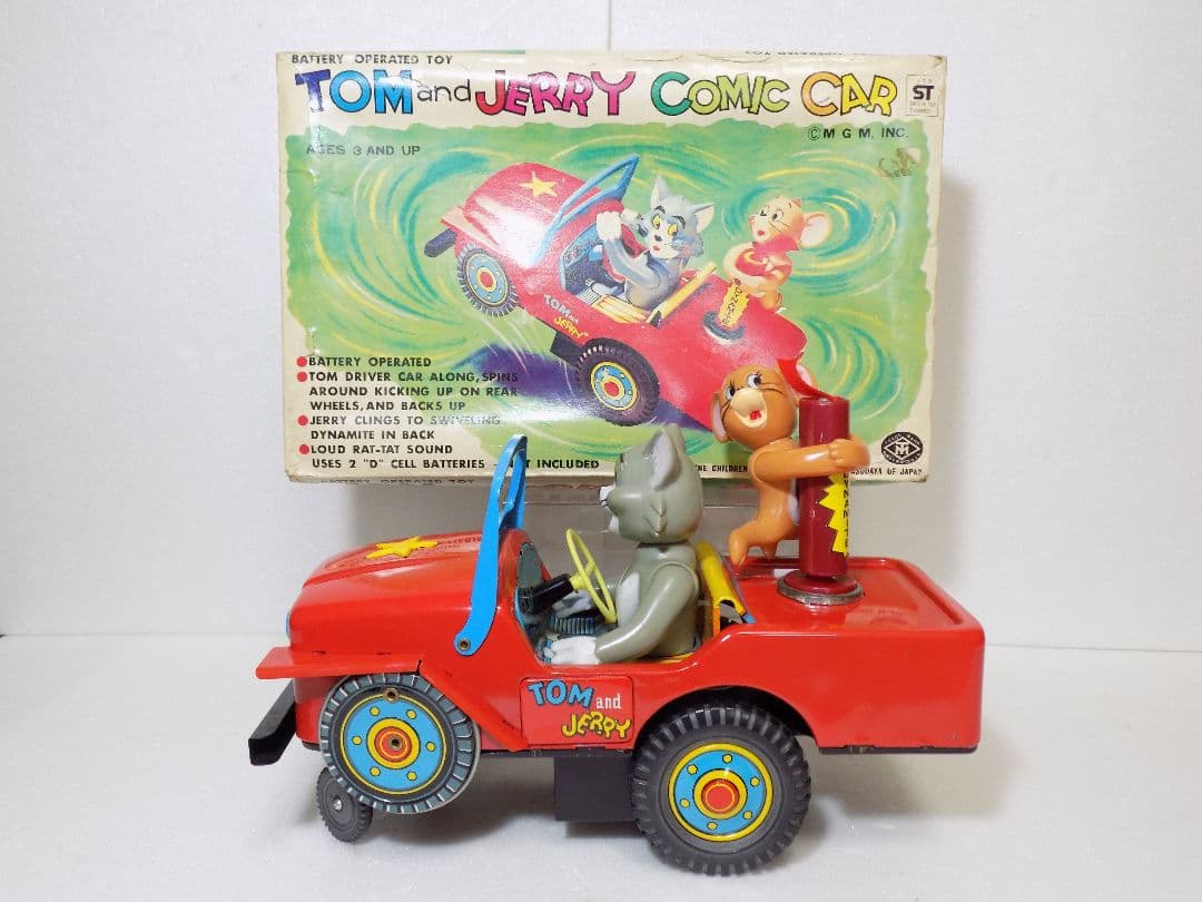 ブリキモダントーイ電動【TOM and JERRY COMIC CAR】動作品