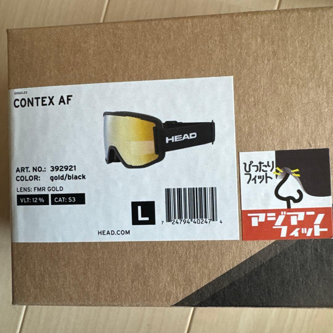 HEAD スキーゴーグル　CONTEX. AF gold/black