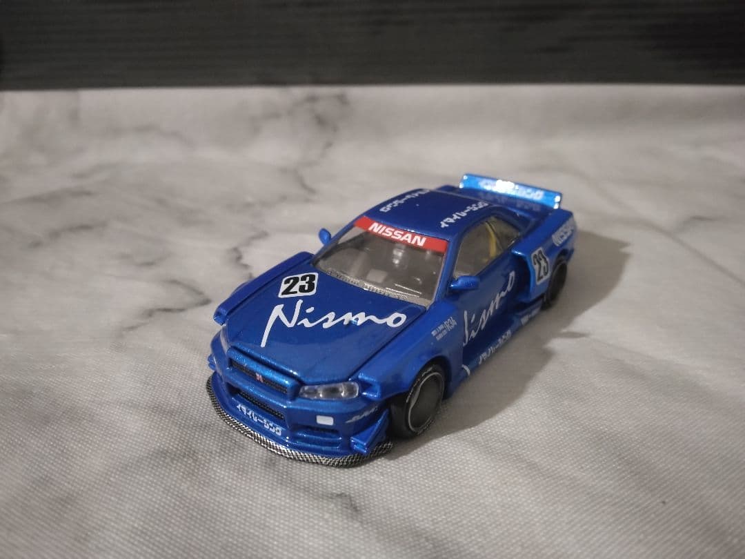 minigt kaido 街道ハウス　スカイラインgtr r34ニスモ　ブルー