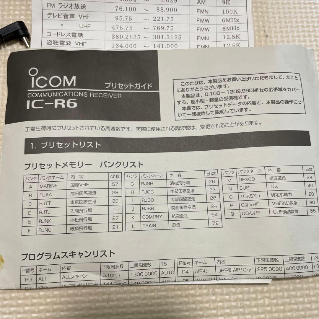 Icom IC-R6 受信機