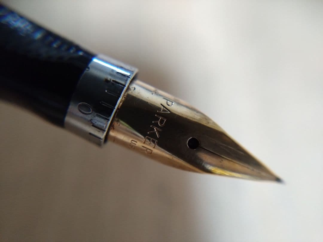 PARKER パーカー 万年筆 シルバー スターリングシルバー ペン先14K