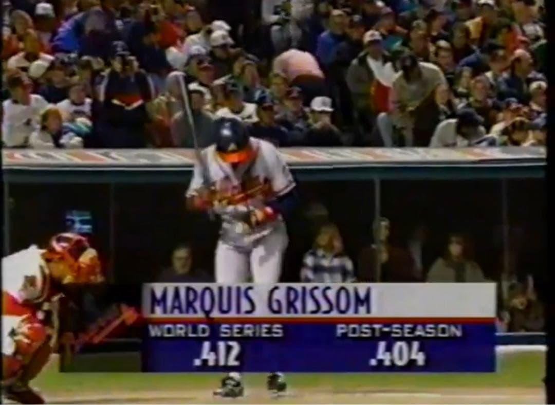 鑑定書あり　マーキス・グリッソム　1995ワールドシリーズ　実着用　ロードユニ