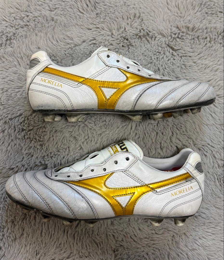 Mizuno Morelia サッカーシューズ ホワイト/ゴールド