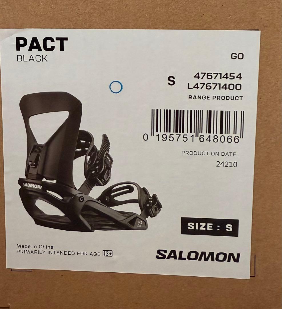新品 SALOMON PACT スノーボードビンディング S