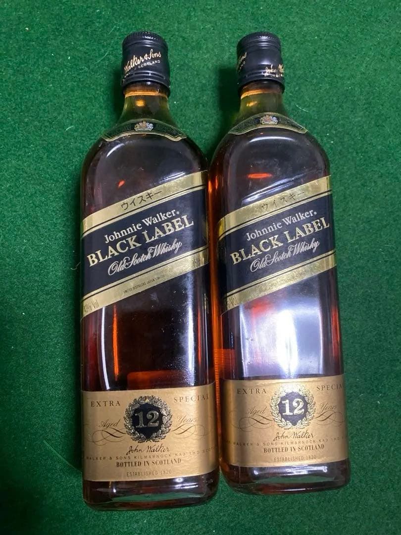 Johnnie Walker Black Label 12年 2本セット　古酒