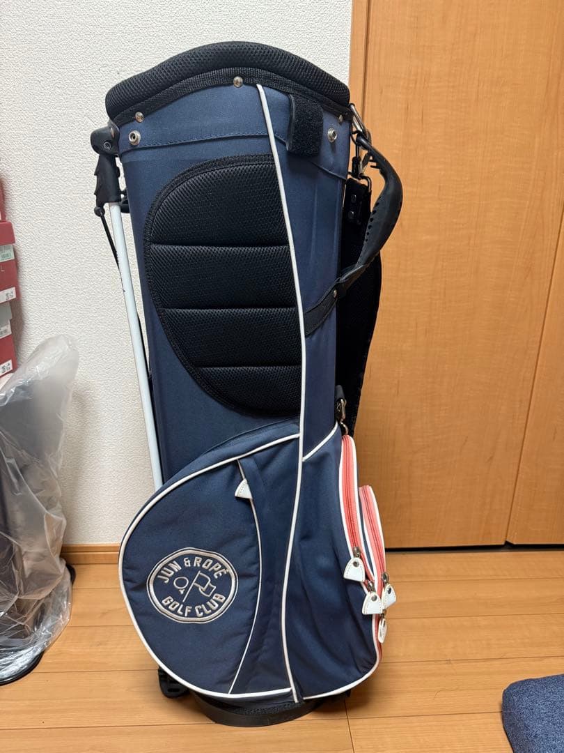 JUN & ROPE ゴルフキャディバッグ ネイビー　ジュンアンドロペ