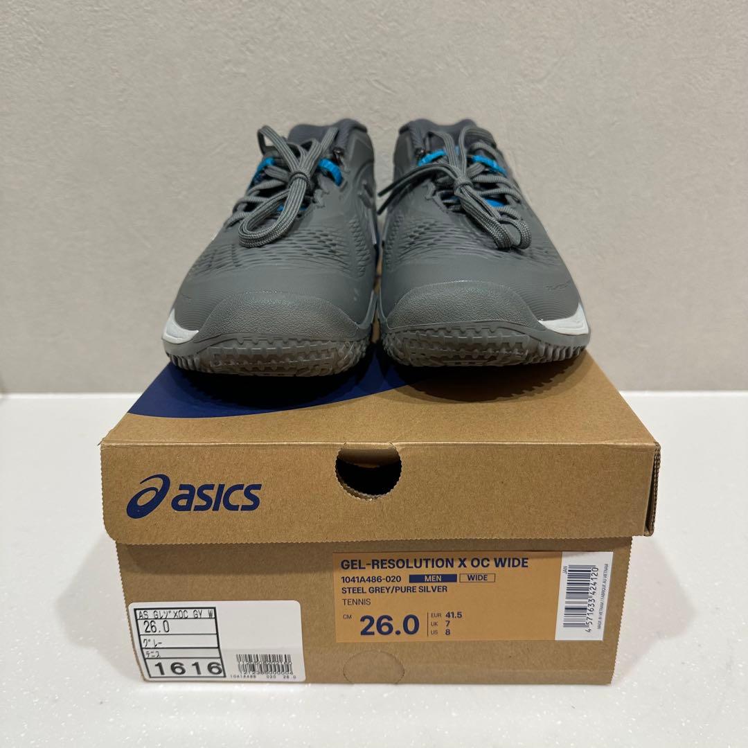 asics ゲルレゾリューションX OC グレー 26.0cm