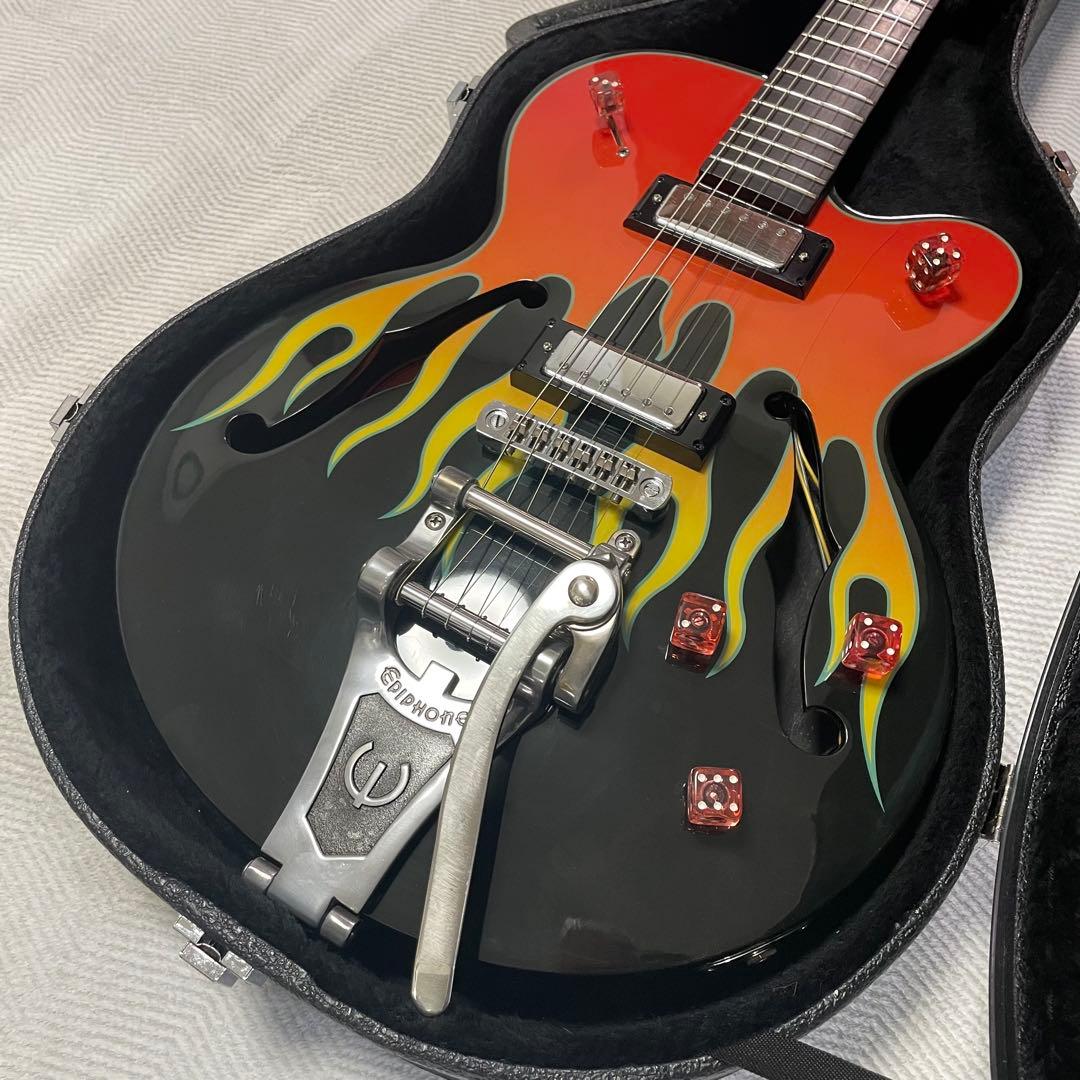 Epiphone FLAMEKAT エピフォン Ebony 指版 セミアコ
