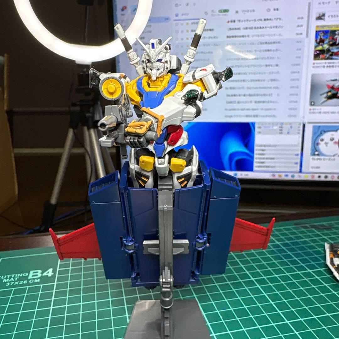 【完成品】HG 白いガンダム　部分塗装【完成品】HGUC　Gアーマー　2セット