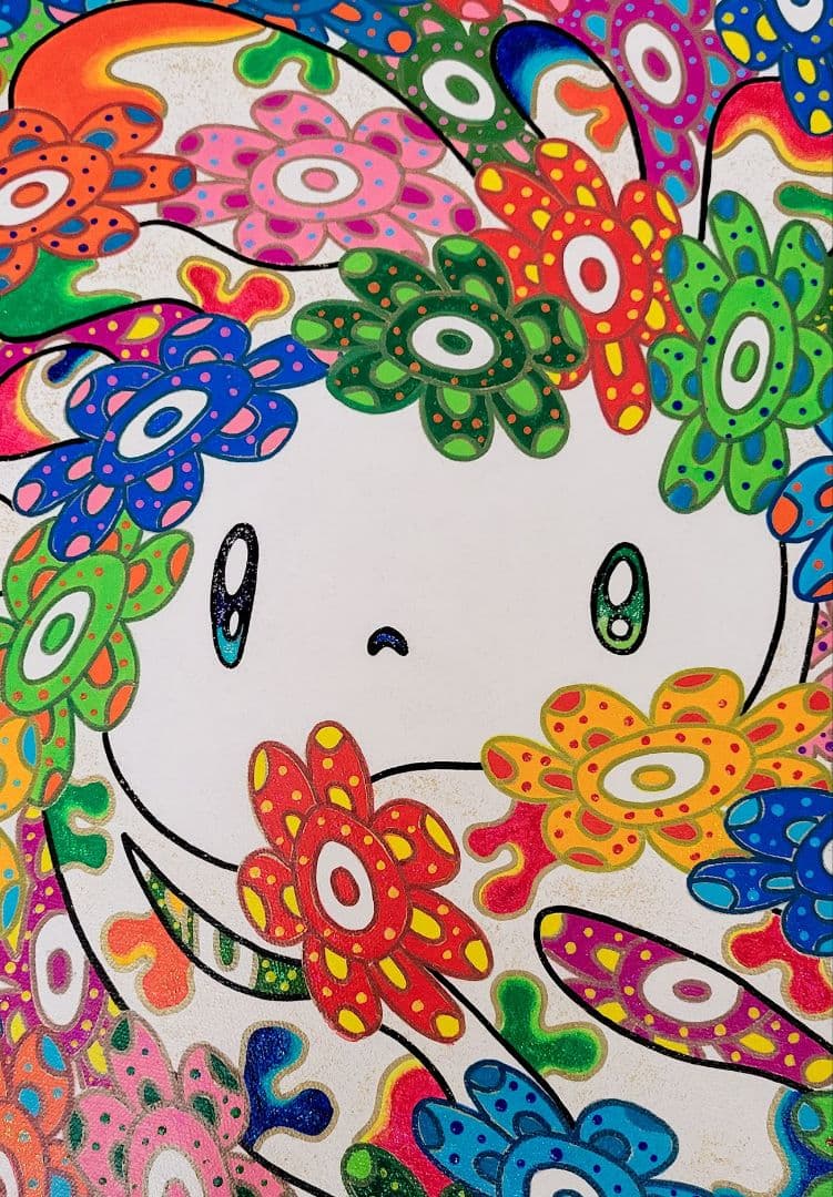 ★鈴木哲也★丸50(500×500mm)アクリル原画1点物★送料無料#142