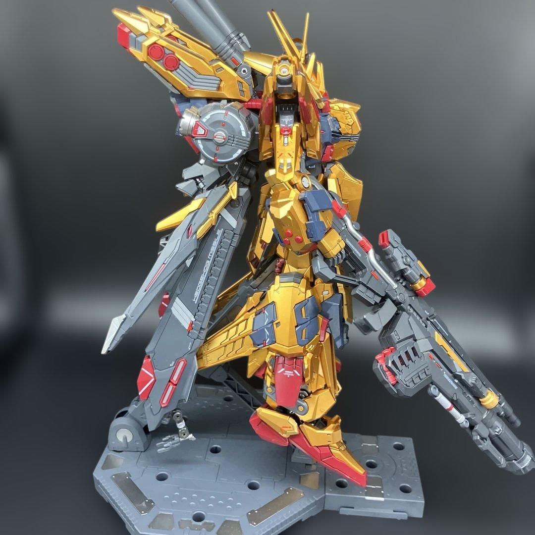 MG 1/100 神馬模型　黄金武士　フルアーマー百式改　　全塗装完成品