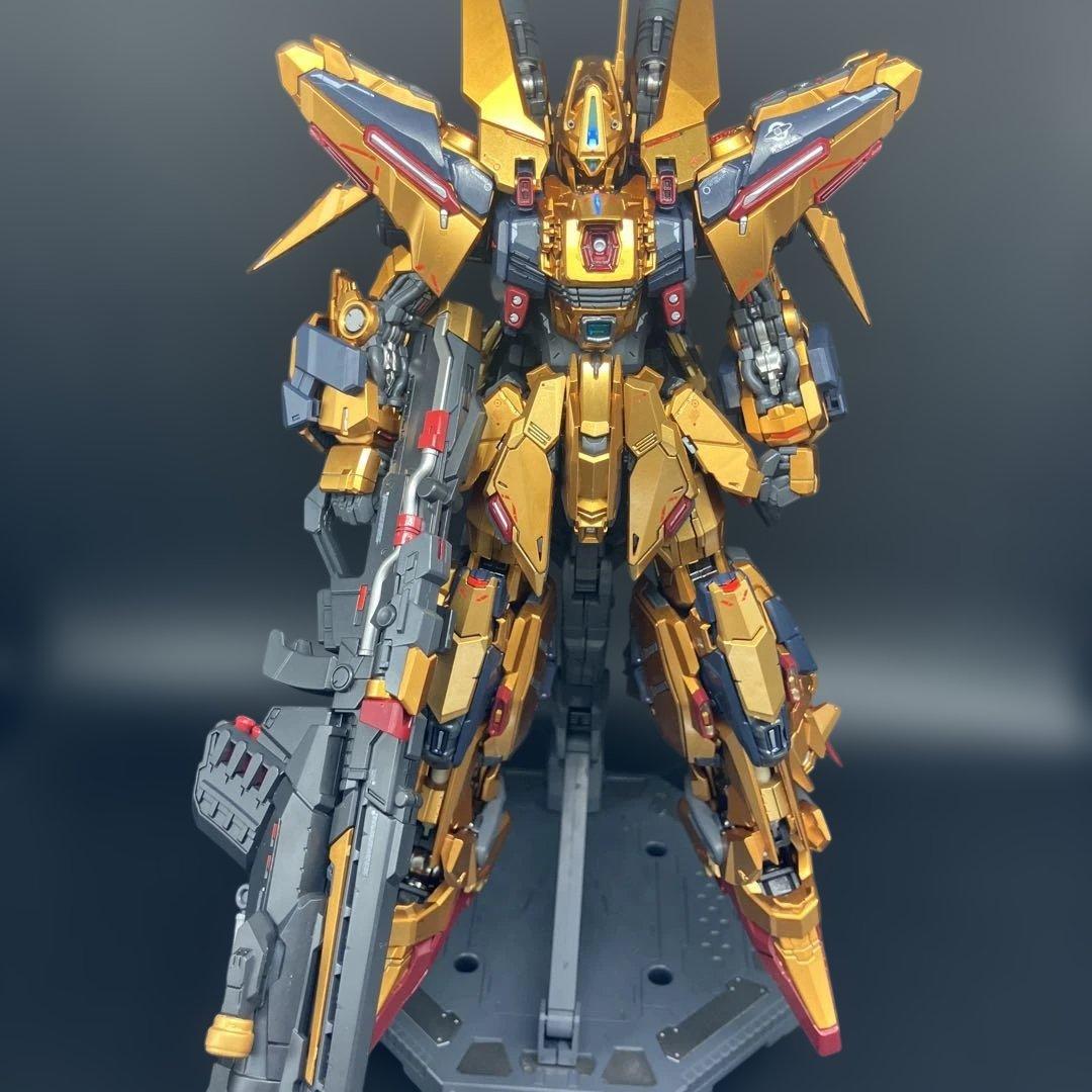 MG 1/100 神馬模型　黄金武士　フルアーマー百式改　　全塗装完成品