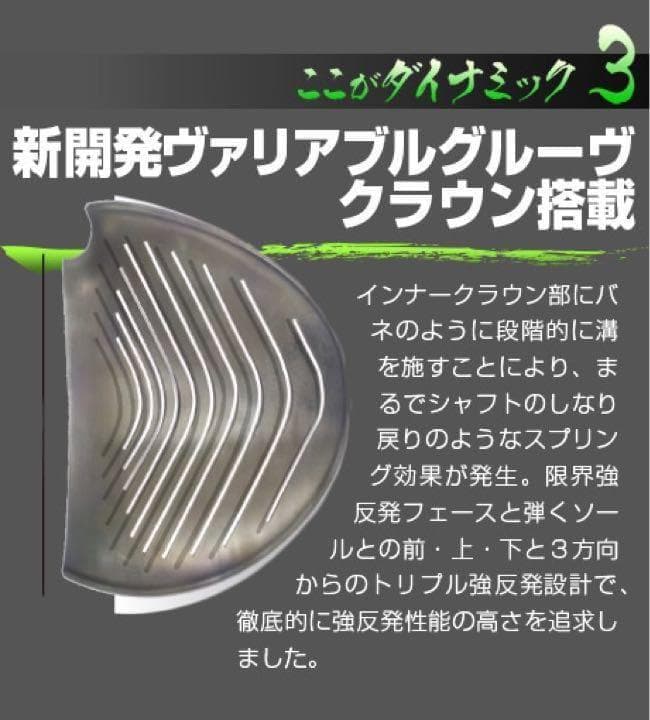【新品】適合限界高反発!の適合最強反発力の豪快な飛び! ダイナミクス ドライバー