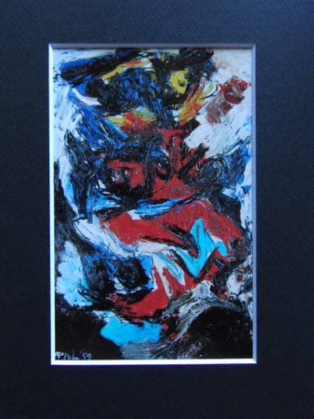 Karel Appel、Nu bleu、希少画集画、新品額装付