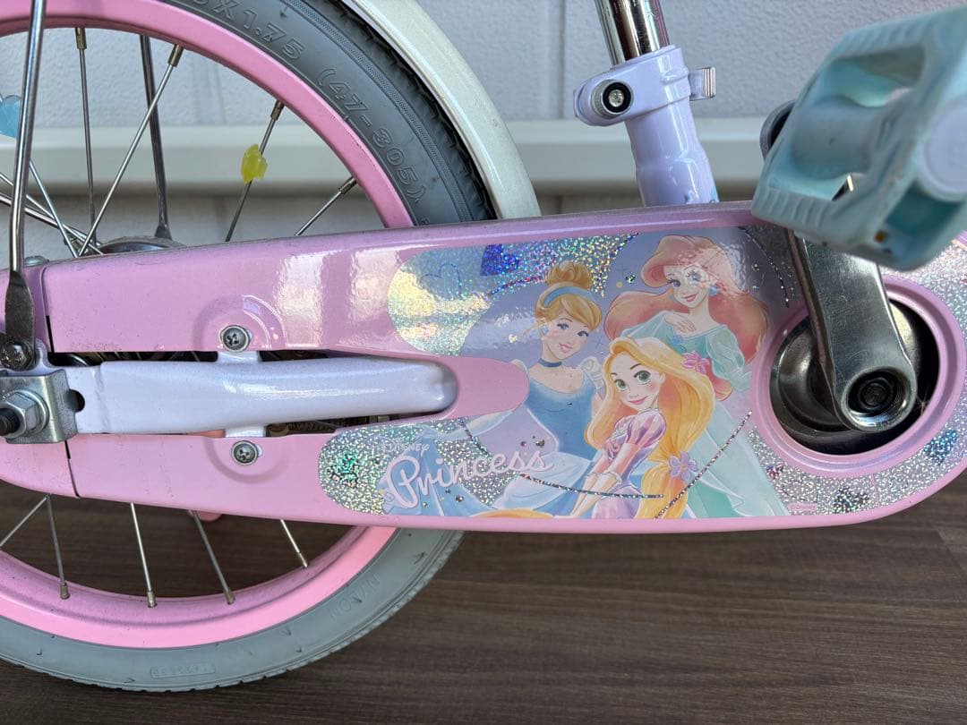 美品☆【直接引取り限定】Disneyプリンセスデザイン 幼児用自転車 16インチ