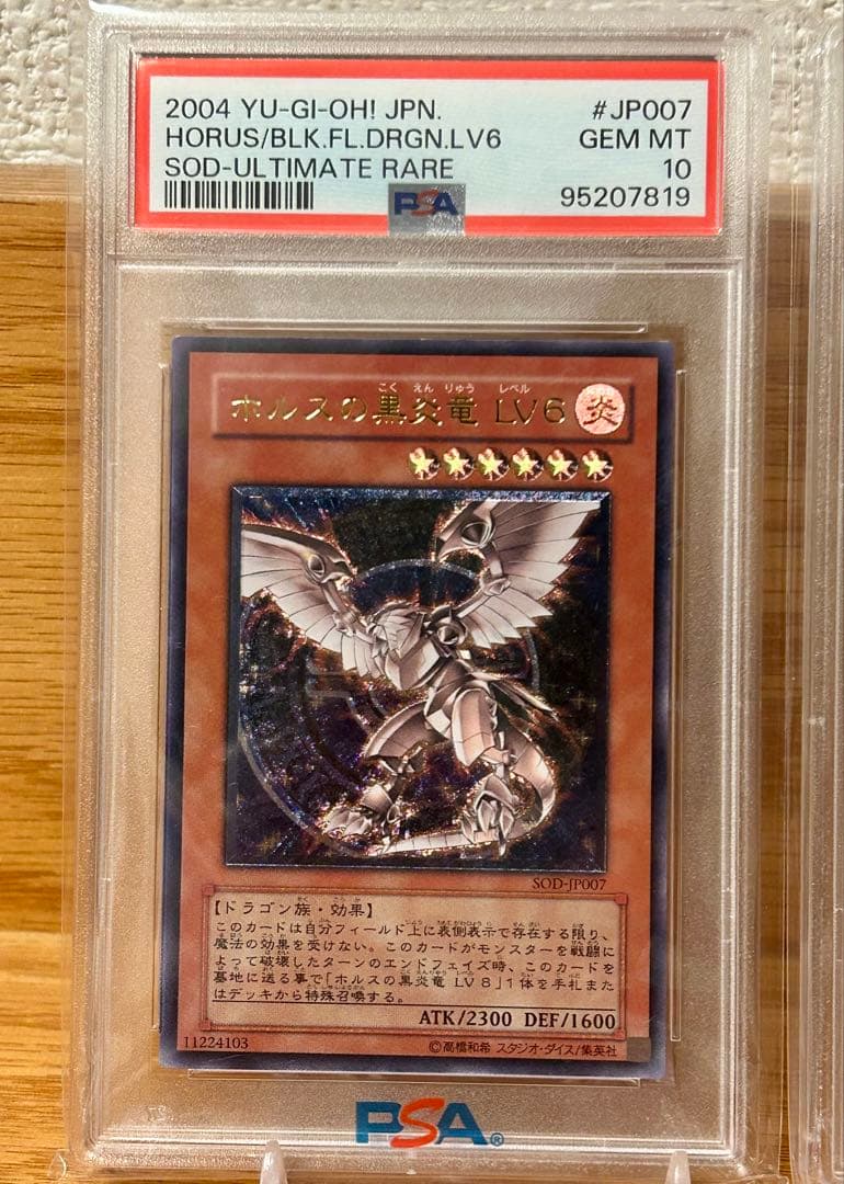遊戯王　ホルスの黒炎竜　LV6 LV8 レリーフ PSA10 2枚セット　初期