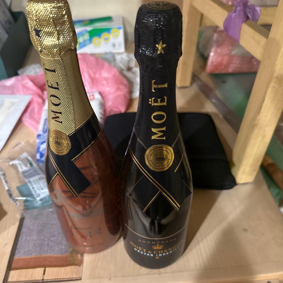 簡易包装希望 MOËT シャンパン ロゼ & ブラック セット