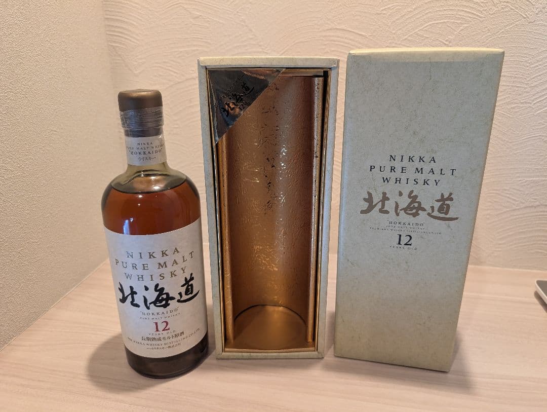 【未開栓】ニッカ　ウイスキー　ピュアモルト　北海道　12年　750ml(箱あり)