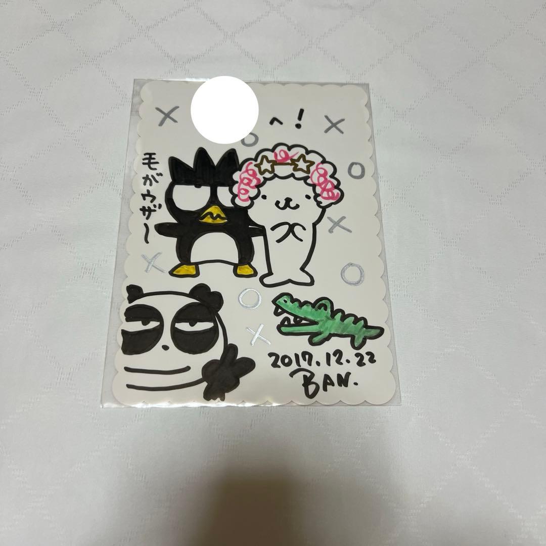 サンリオ バッドばつ丸 ミラクルサイン会 色紙 sanrio sign