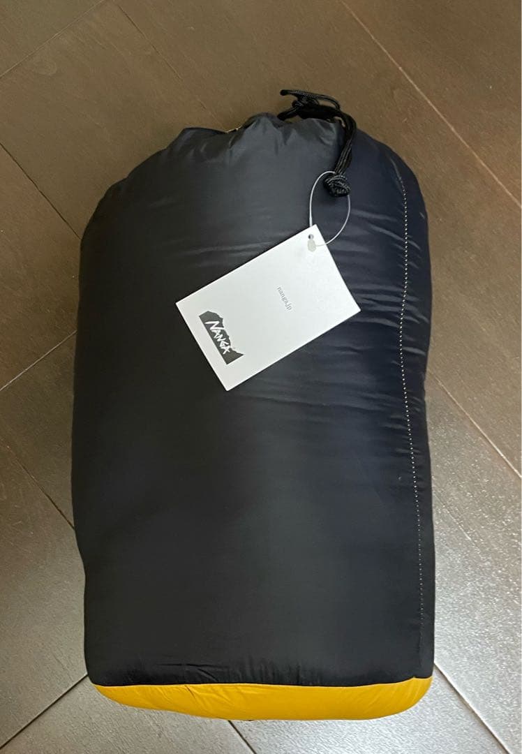 NANGA ダウン寝袋 イエロー/ブラック 80%ダウン