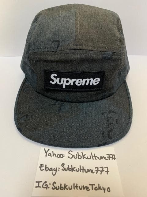 Supreme シュプリーム キャンプ キャップ５パネル　グレー迷彩　帽子　希少