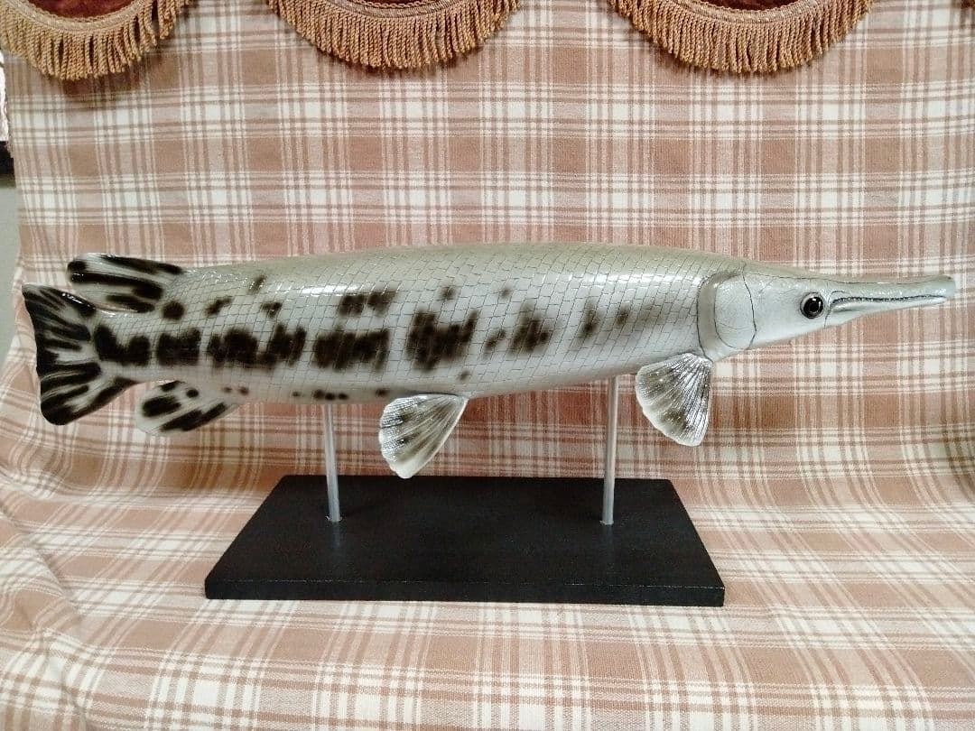 新型ハンドメイド　61cmガー アリゲーターガー　フィギュア　レプリカ　熱帯魚