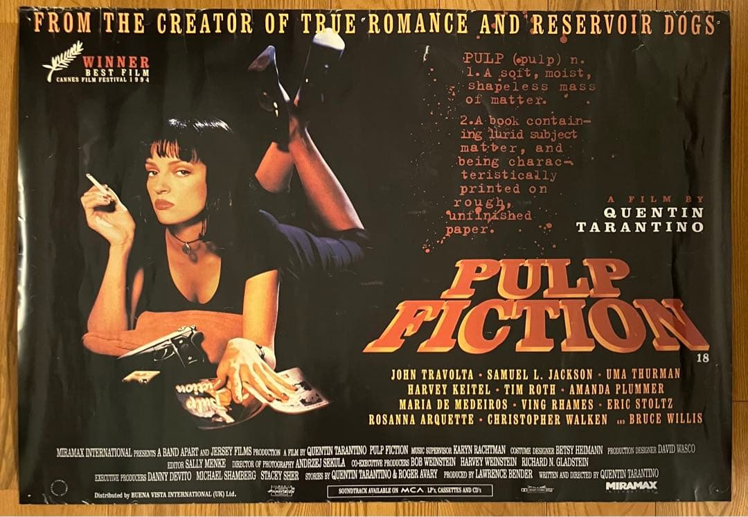 PULP FICTION ヴィンテージ・ポスター 特大 タランティーノ