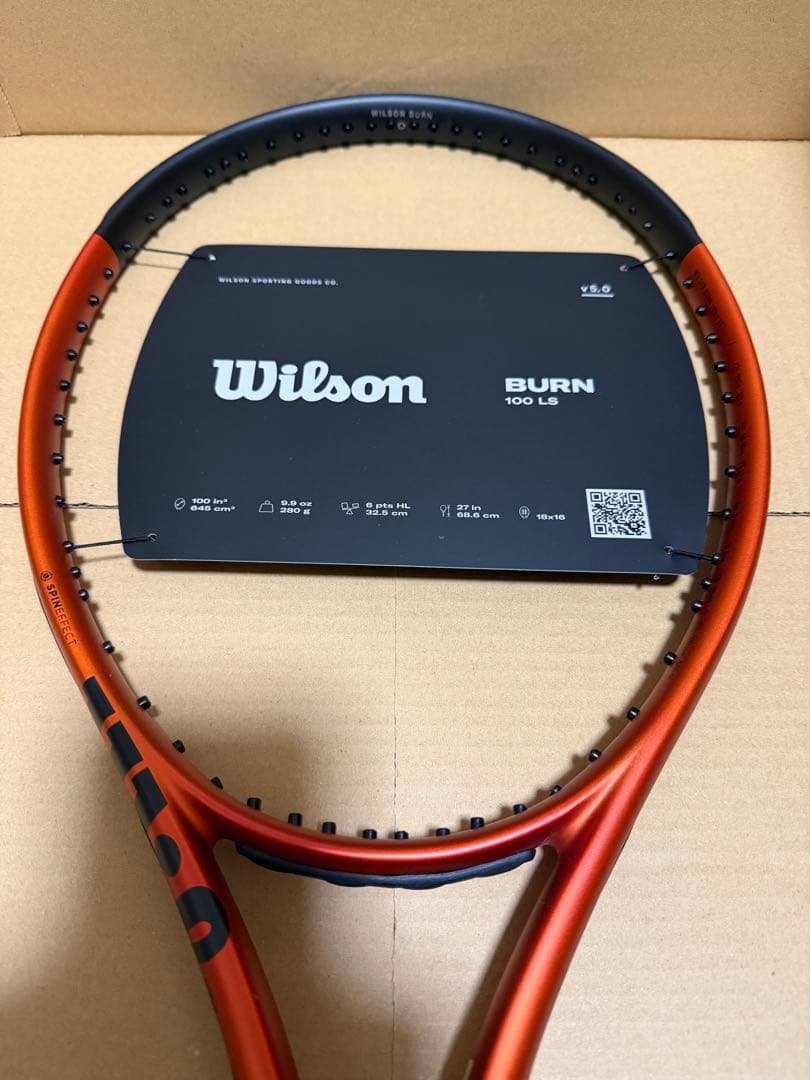 新品未使用　Wilson BURN 100LS V5.0 WR109011U2