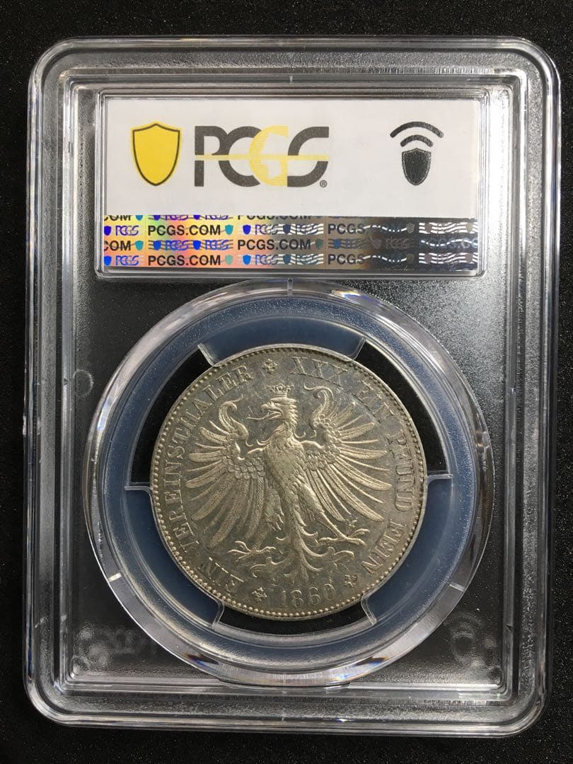 1860年 Frankfurt Thaler PCGS AU55 女神
