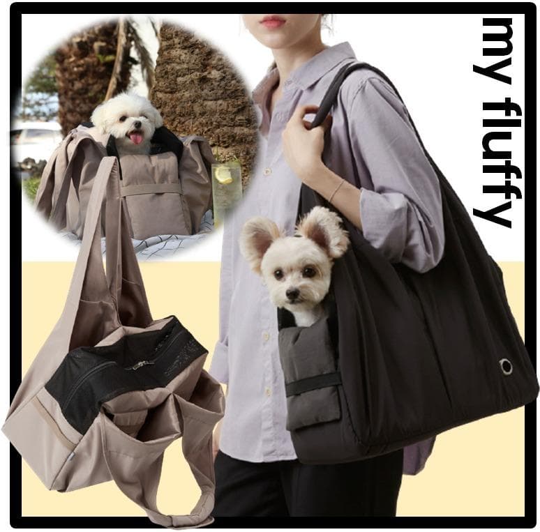 【タグ付新品】my fluffy ペットキャリーバッグ ベージュ