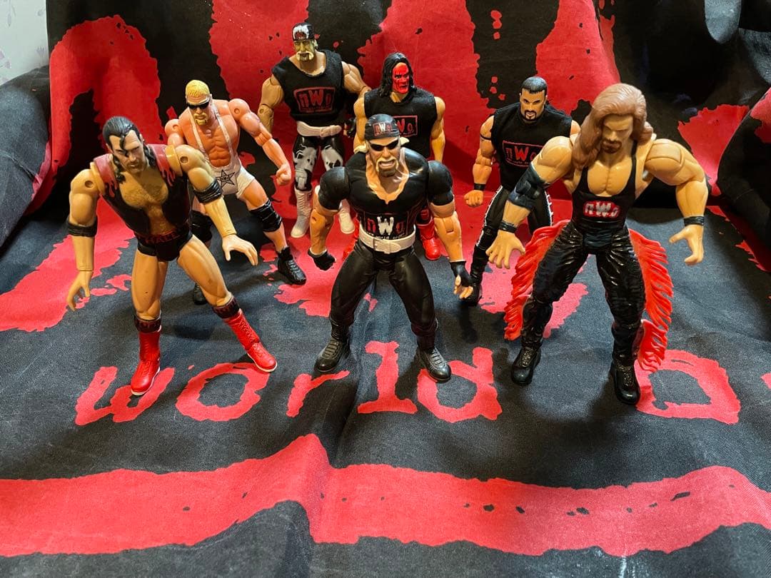 プロレスフィギュアセット③ RED&BLACK nWo WCW WWE WWF