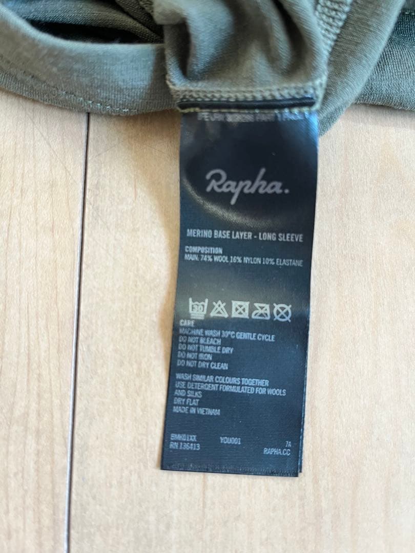 新品 Rapha メンズ メリノ ロングスリーブ ベースレイヤー Mサイズ