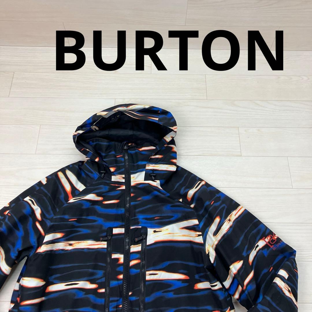 BURTON 総柄 スキーウェア ボードウェア AK GOR-TEX 青系 S