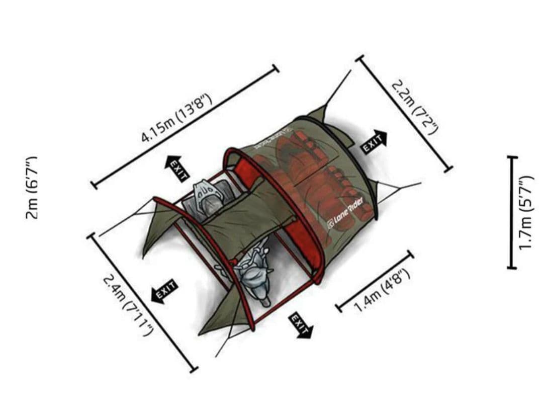 モトテント　Lone Rider MotoTent オートバイ 駐車