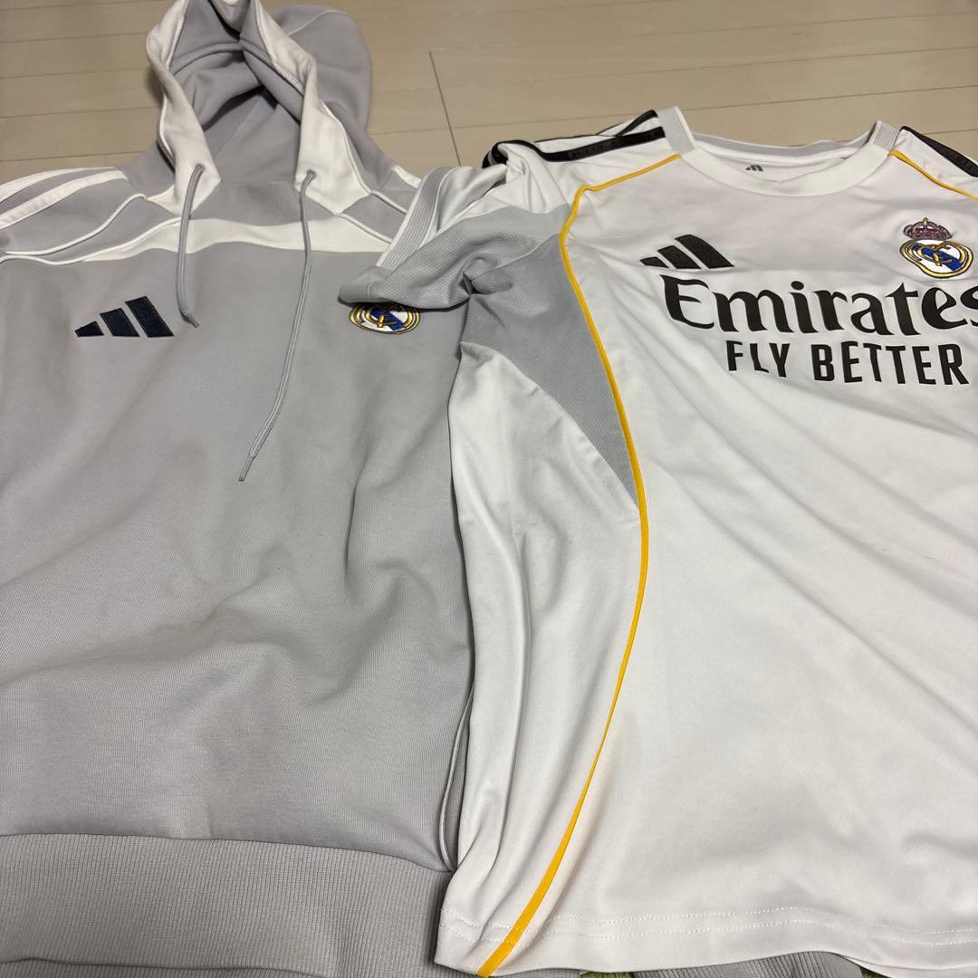 adidas Real Madrid パーカーとTシャツのセット